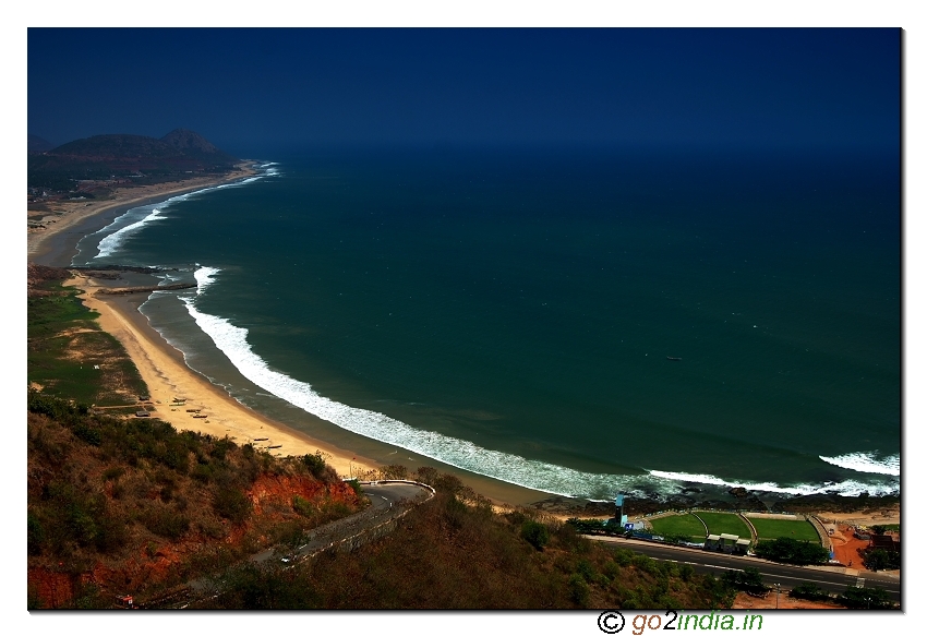 go2india.in : Vizag beach view from Kailasagiri
