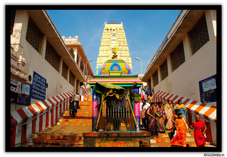 go2india.in : View from steps of main entrance of Dwaraka Tirumala